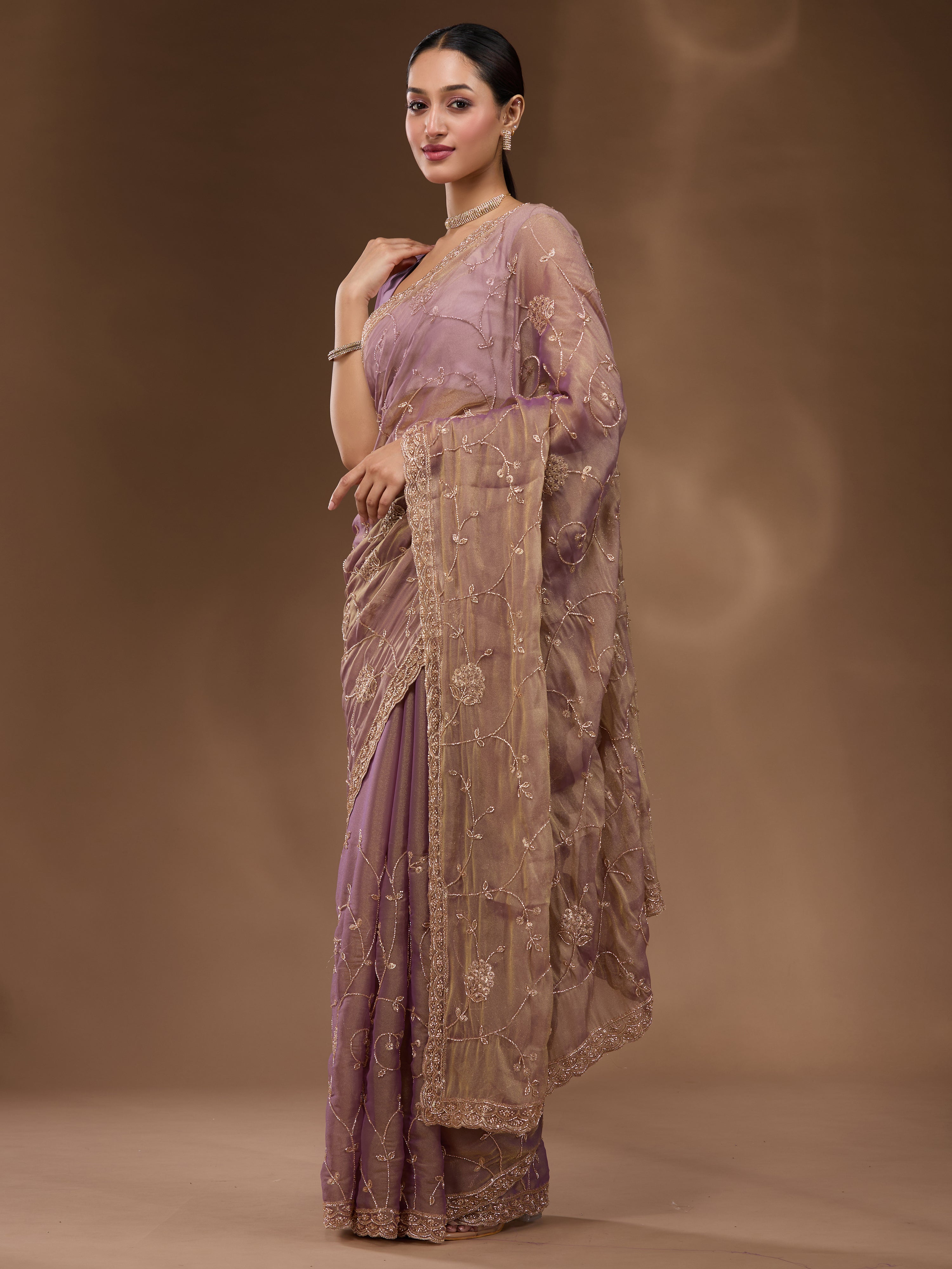 Euphoria - Violet Gold – Navera Sarees