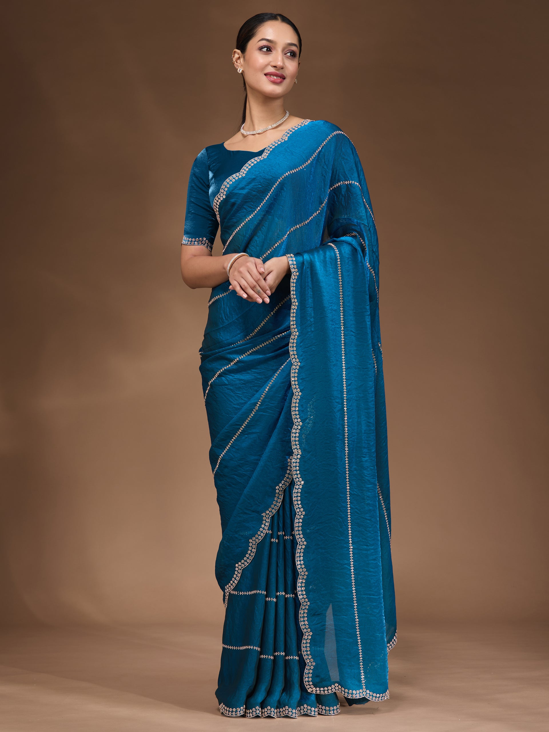 Luminara - Royal Blue – Navera Sarees