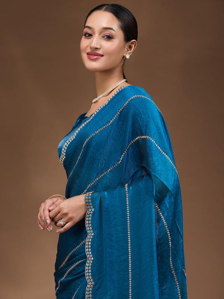 Luminara - Royal Blue – Navera Sarees
